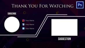 Simple Random End Screen #2 - Free Template Shop