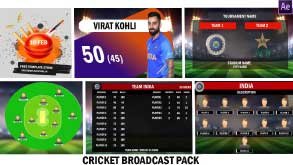 Cricket Broadcast Pack - Free Template Shop - After Effects